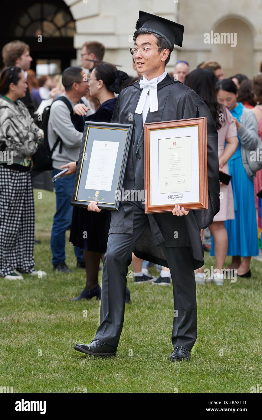 A student from Emmanuel College, University of Cambridge, England ...