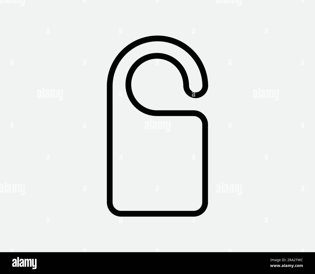 Door Tag Icon Hotel Room Handle Do Not Disturb Room Service Message ...