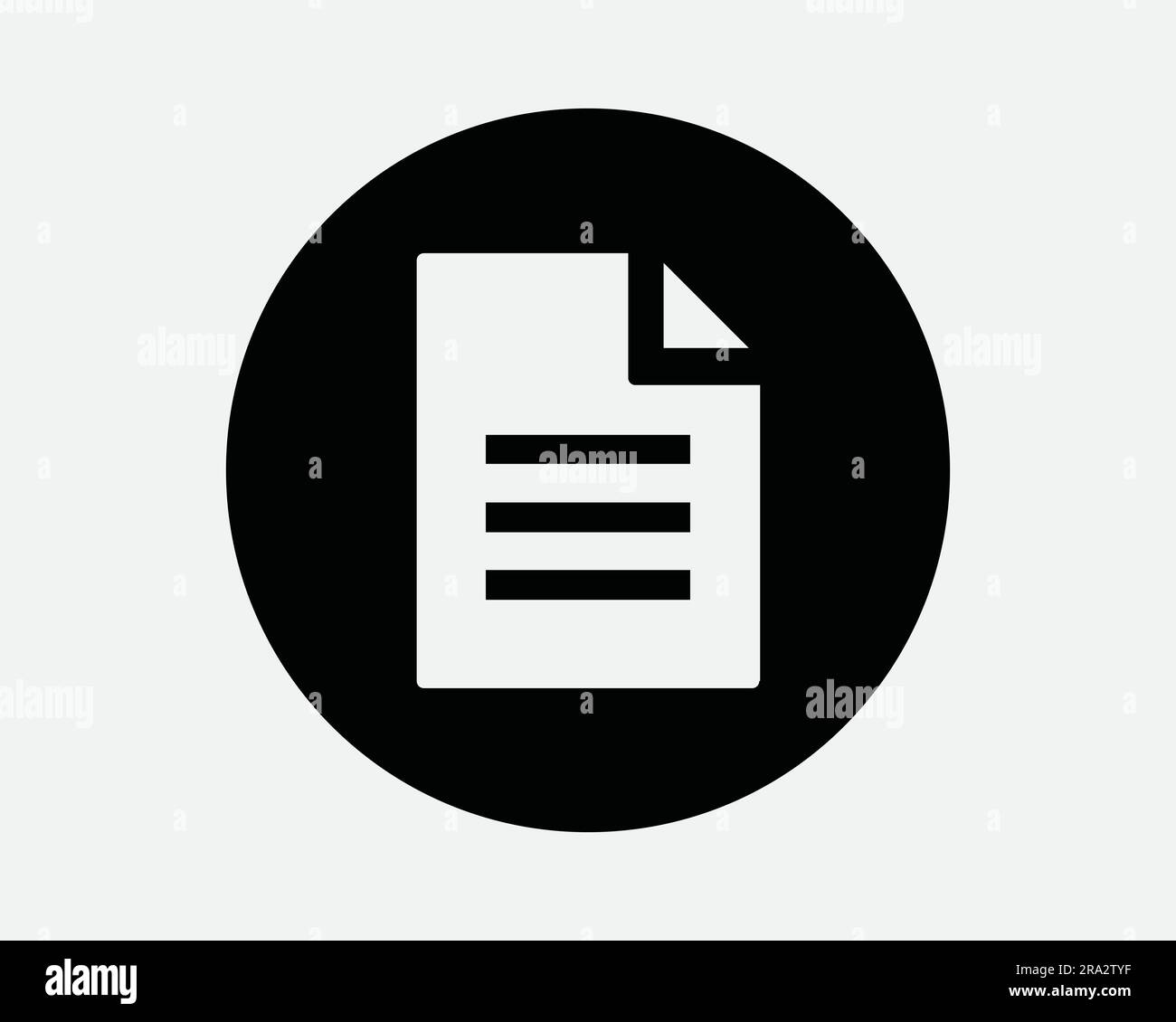 File Document Round Icon Circle Circular Text Page Button Note Word Doc Folder From Paper Black