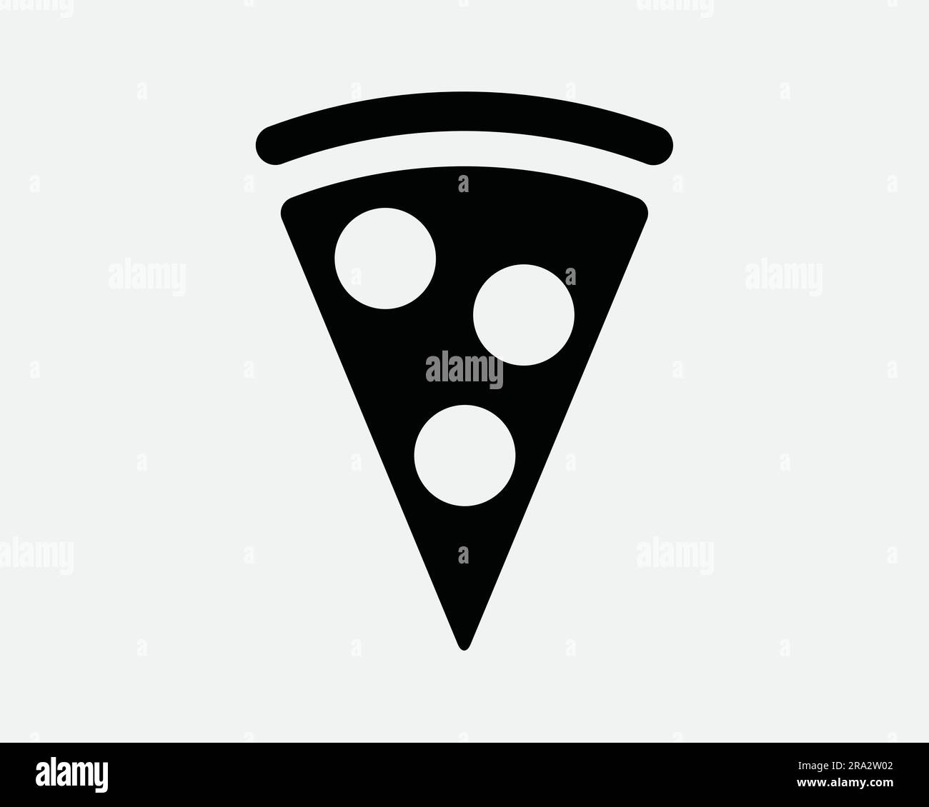 Pizza Slice Icon. Italian Fast Food Restaurant Meal Pepperoni Cheese ...