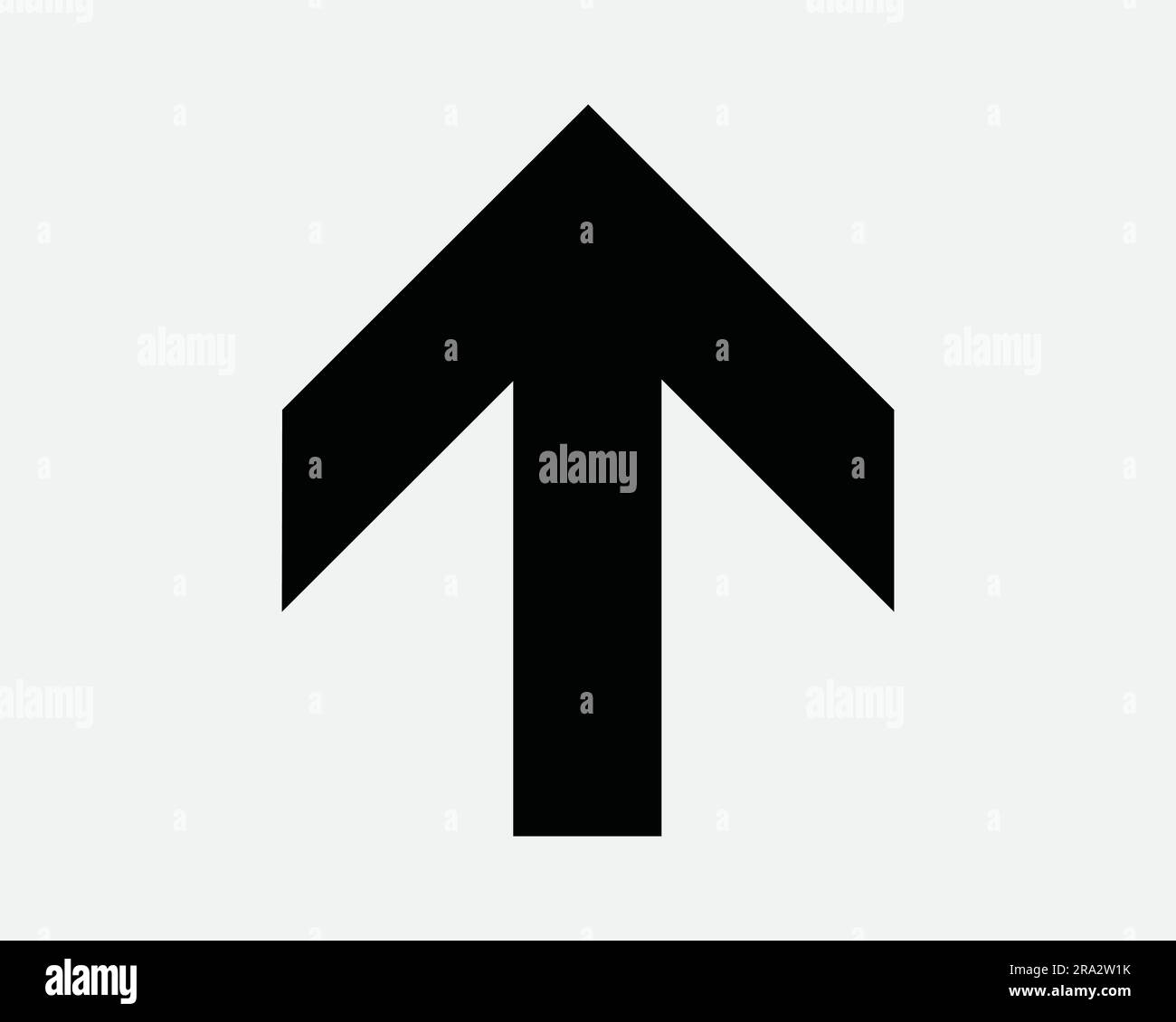 Up Arrow Icon Point Pointer Enter Entrance Ahead Above Upward Navigation Direction Traffic Sign