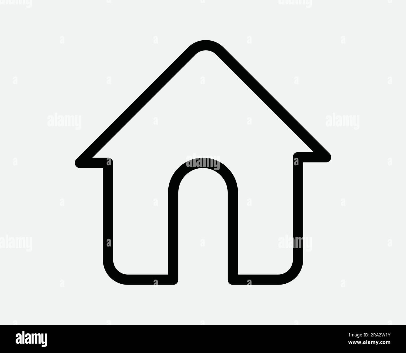 House Line Icon. Home Building Real Estate Property Residence ...