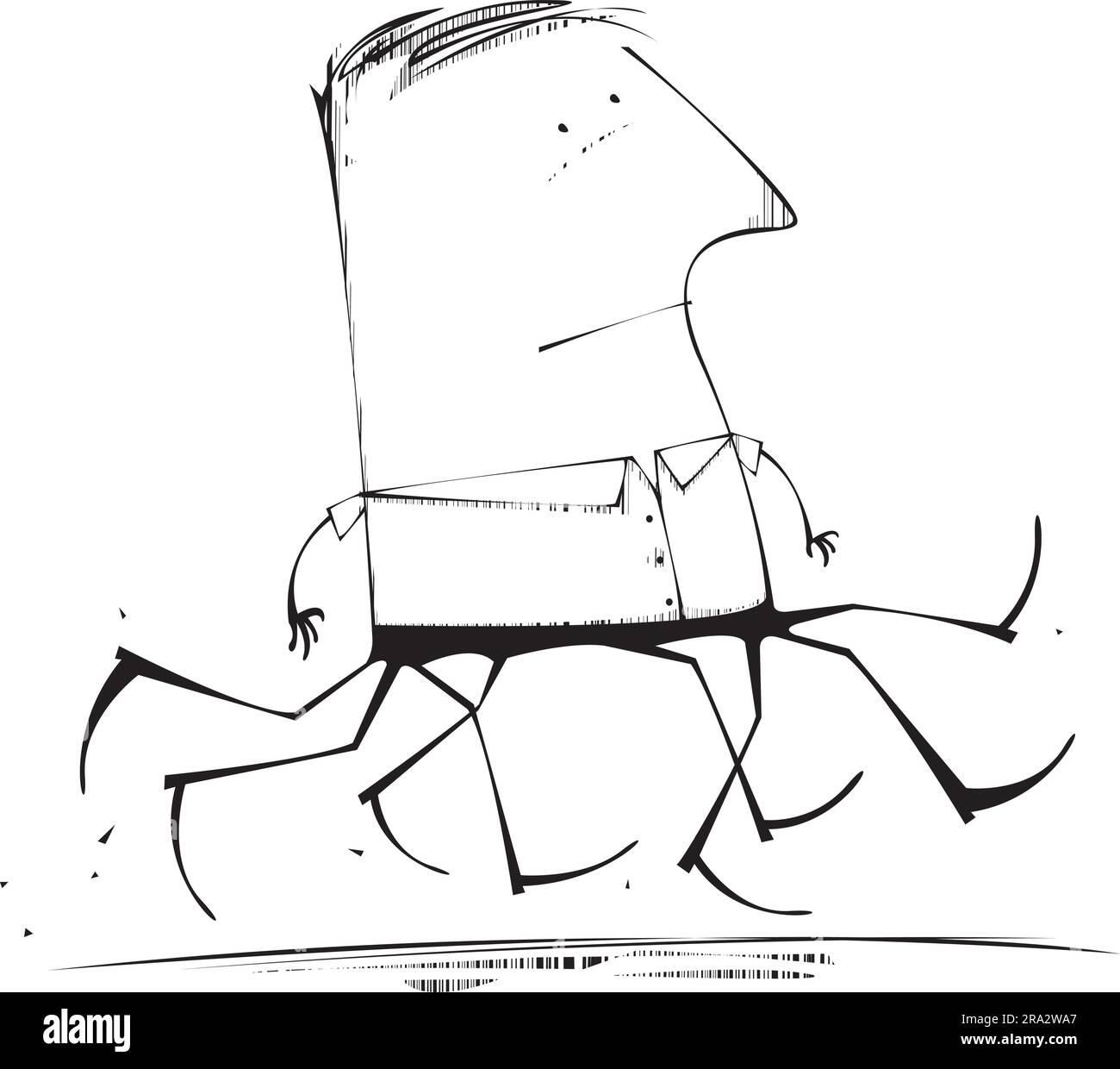 Eight legged man scampers along Stock Vector Image & Art - Alamy