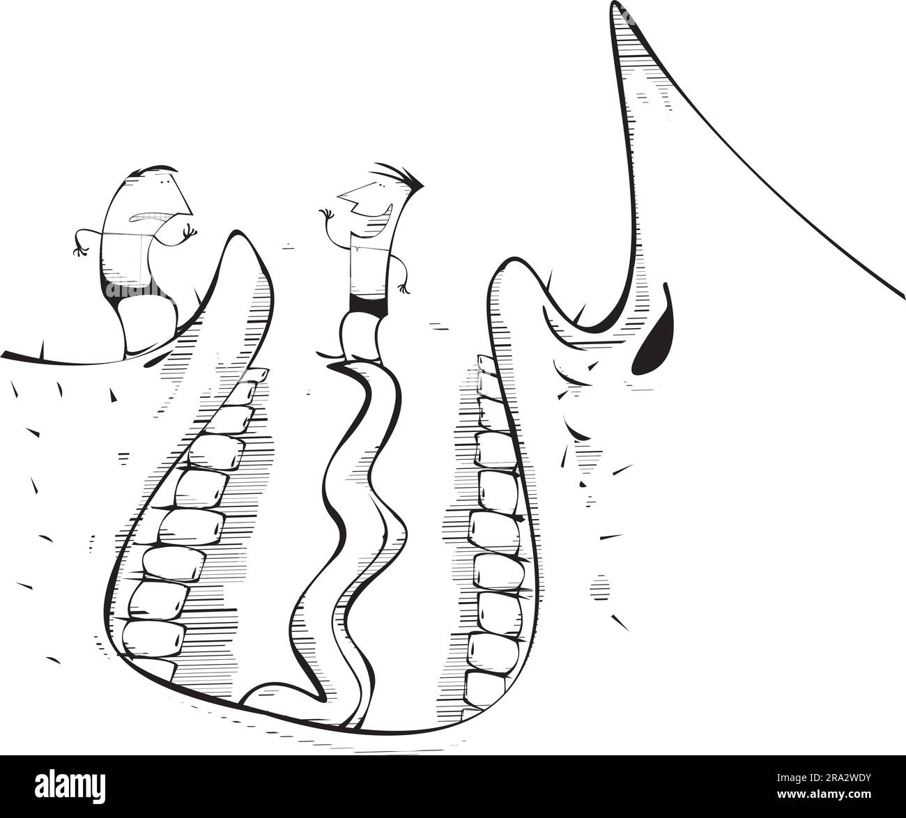 Tongue bite Cut Out Stock Images & Pictures - Alamy