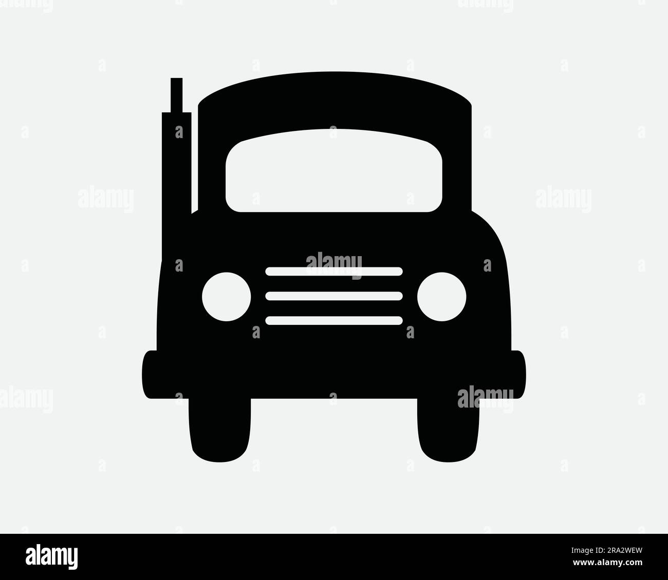 Truck Front View Icon. Transportation Transport Commercial Farm Vehicle ...