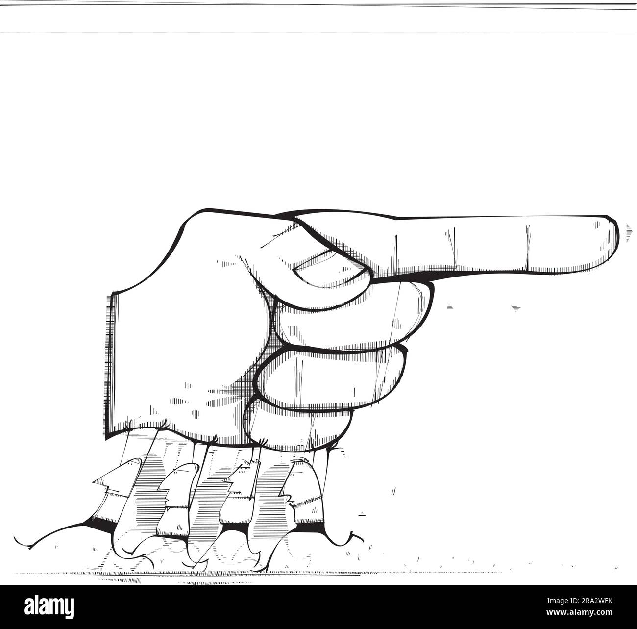 Cartoon man pointing way hi-res stock photography and images - Alamy