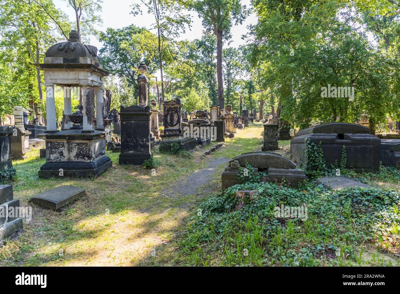 Variety of forms on the baroque Camposanto complex Eliasfriedhof in ...