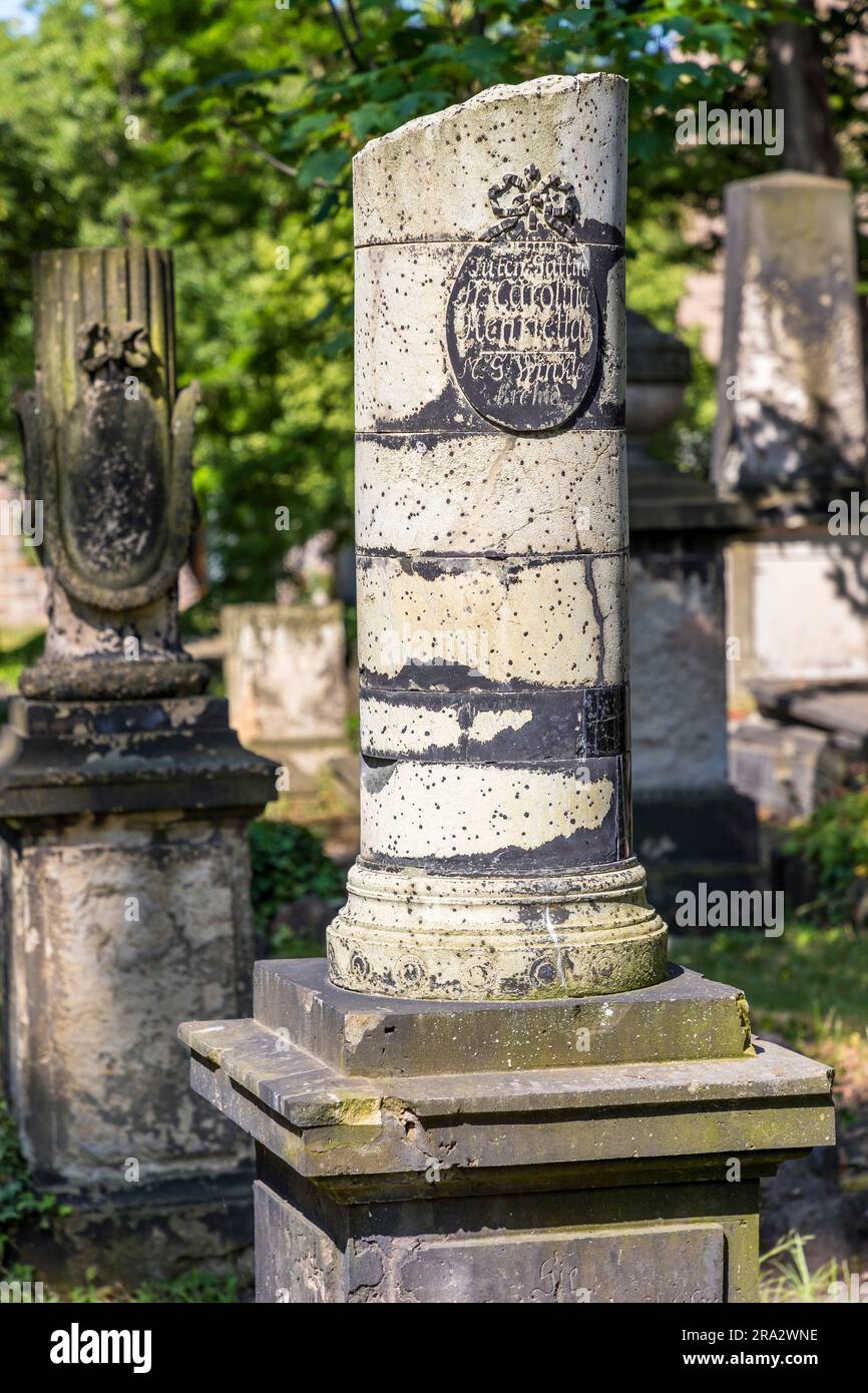 Broken column made of Zöblitz serpentine, a natural stone from the ...