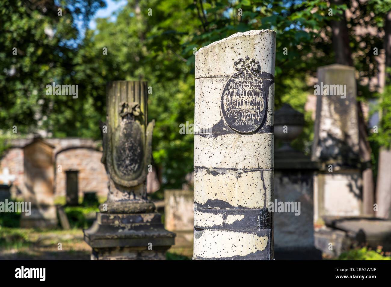 Broken column made of Zöblitz serpentine, a natural stone from the ...