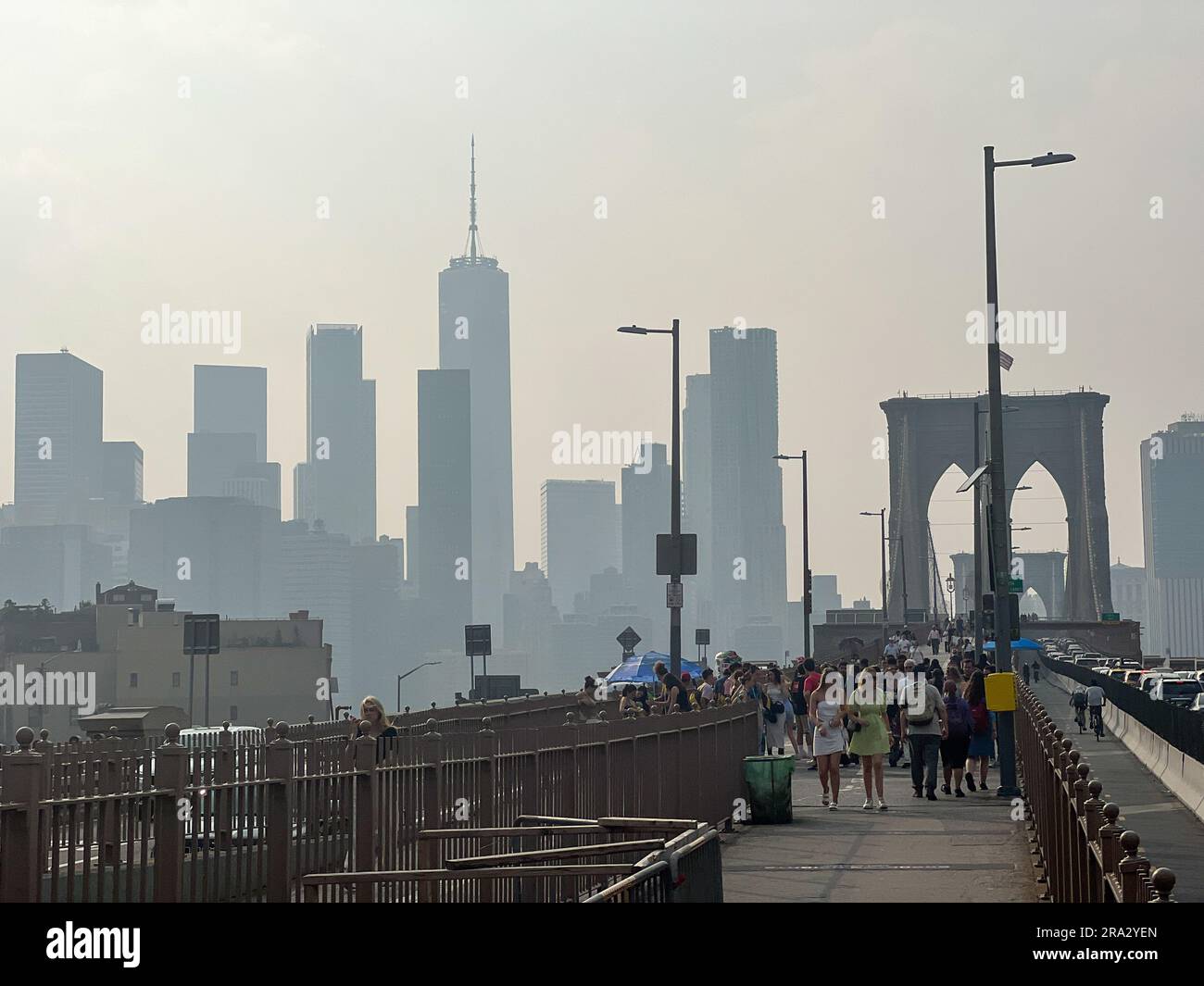 Canadian wildfire smoke new york city hi-res stock photography and ...