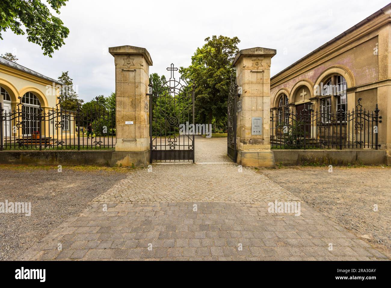 Entrance gate to Trinity Cemetery in Dresden, Germany Stock Photo - Alamy