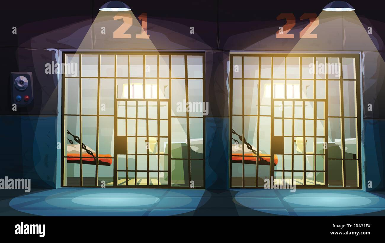 prison cells with sun light side view Stock Vector Image & Art - Alamy