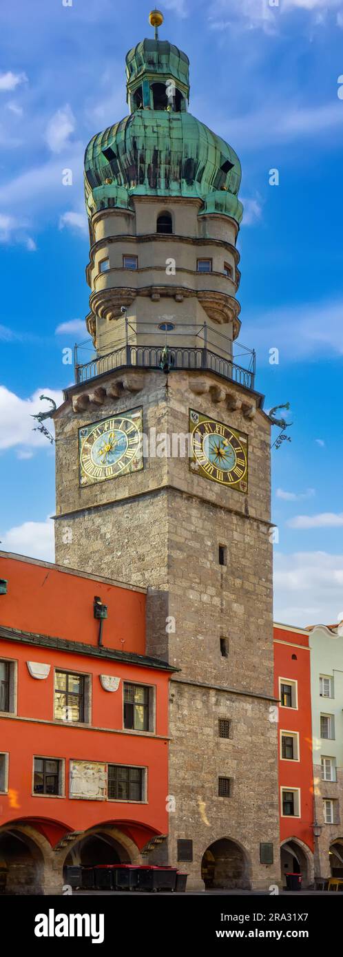 Famous clock tower in innsbruck, Austria - Uhrturm Stock Photo - Alamy