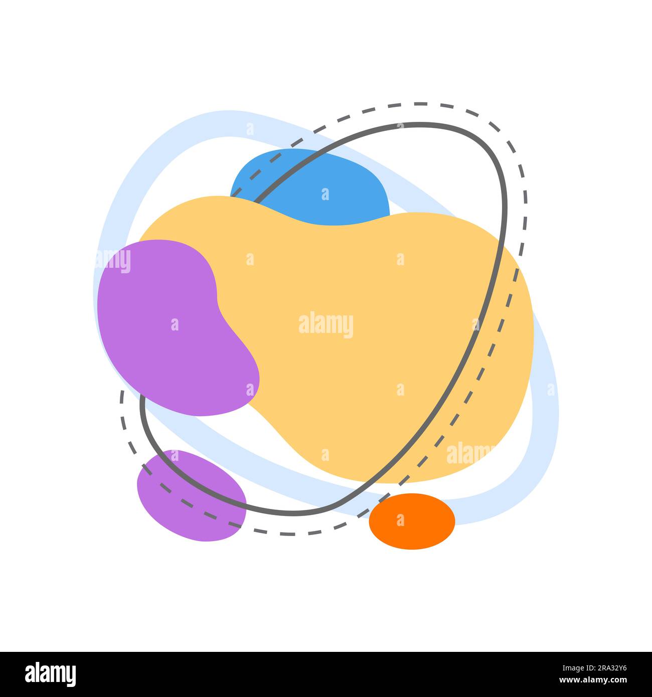 Abstract organic liquid blob and fluid shapes and dynamic elements set ...