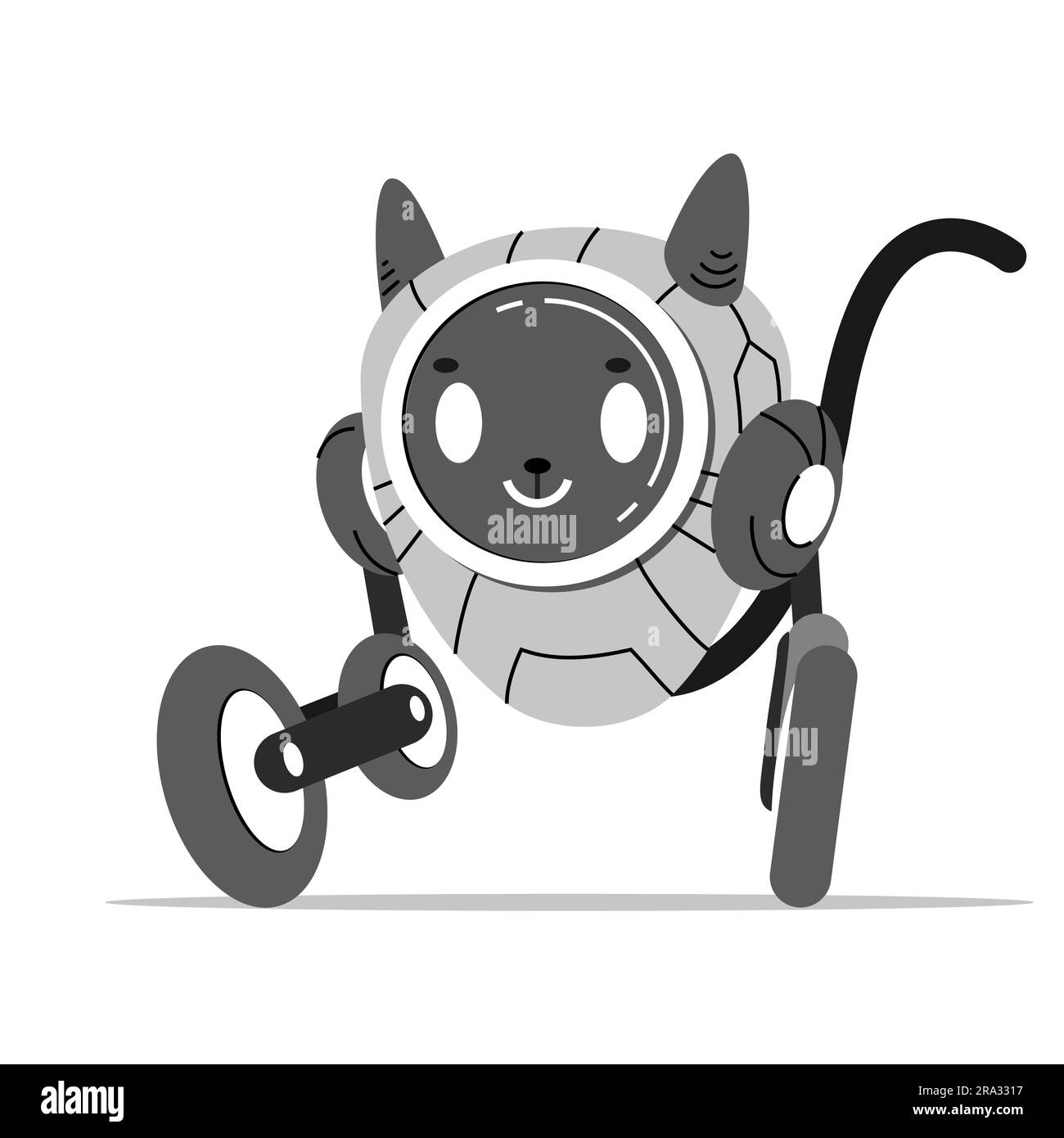 Cute wheeled electronic autonomous pet cat robot ai artificial ...