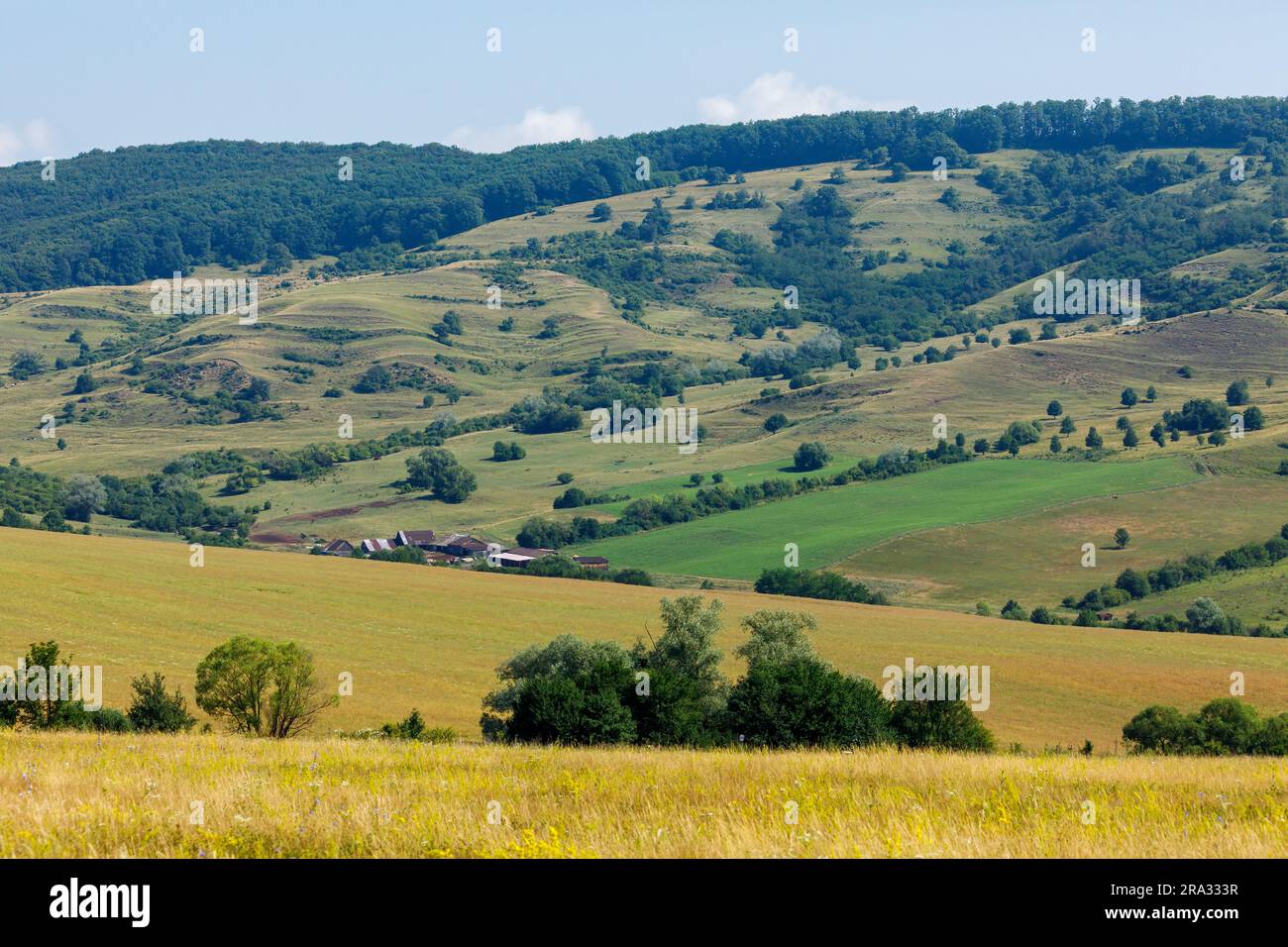 The Landscape at Viscri in Romania Stock Photo - Alamy