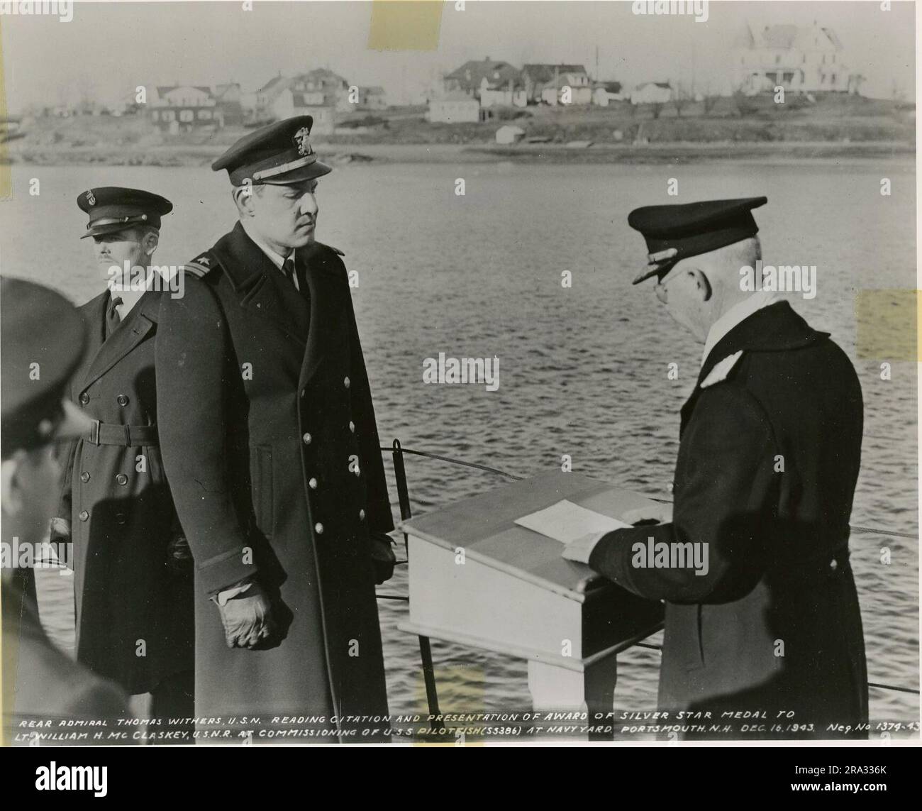 Presentation of the Silver Star to Lieutenant William H. McClaskey ...