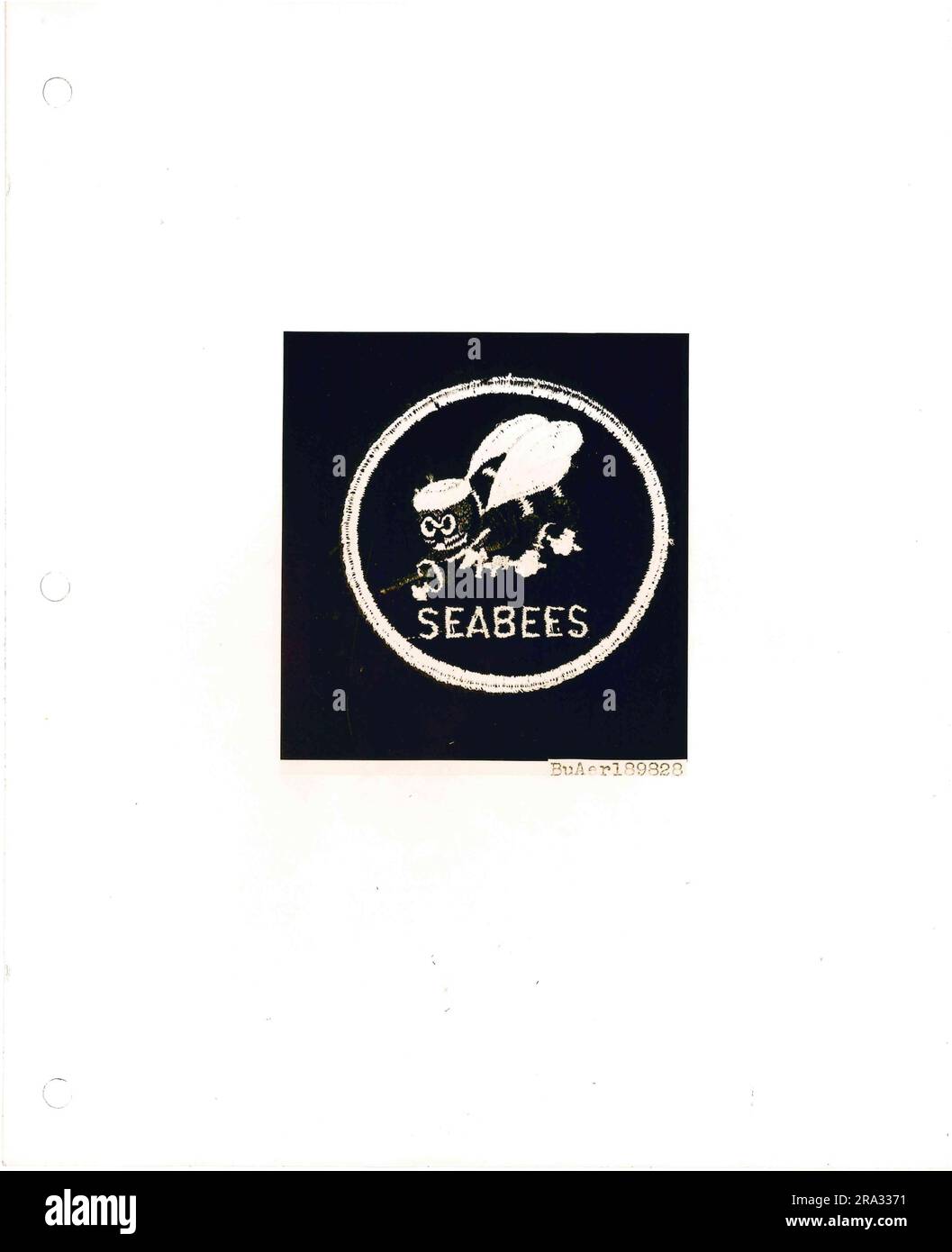 Photograph of "Seabees" Construction Battalion Naval Insignia as a ...
