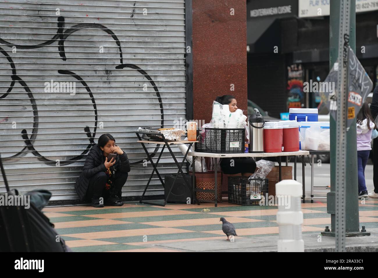 Scenes from Skid Row an area of Downtown Los Angeles which is one of ...
