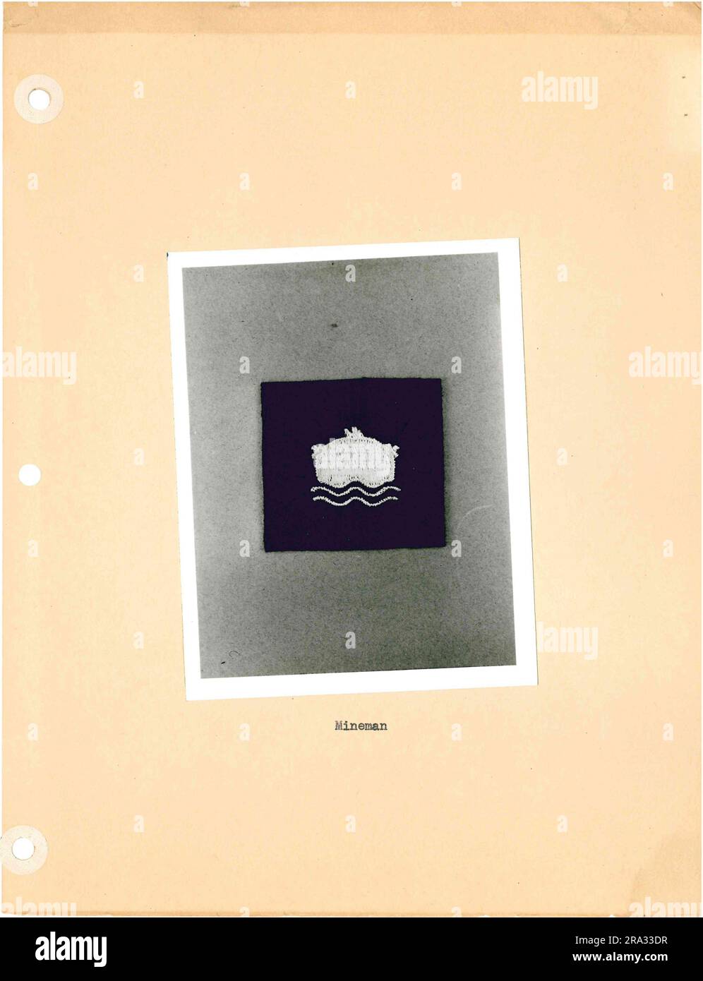 Photograph of Mineman Naval Insignia as a Patch Stock Photo - Alamy