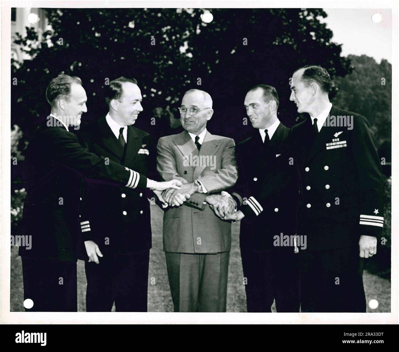 Photograph of President Truman Congratulating the Flight Crew of The ...