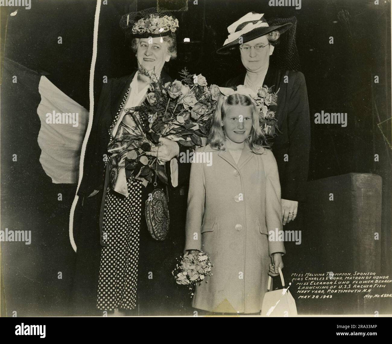 Miss Malvina Thompson, Mrs. Charles E. Lund, and Miss Eleanor Lund at ...
