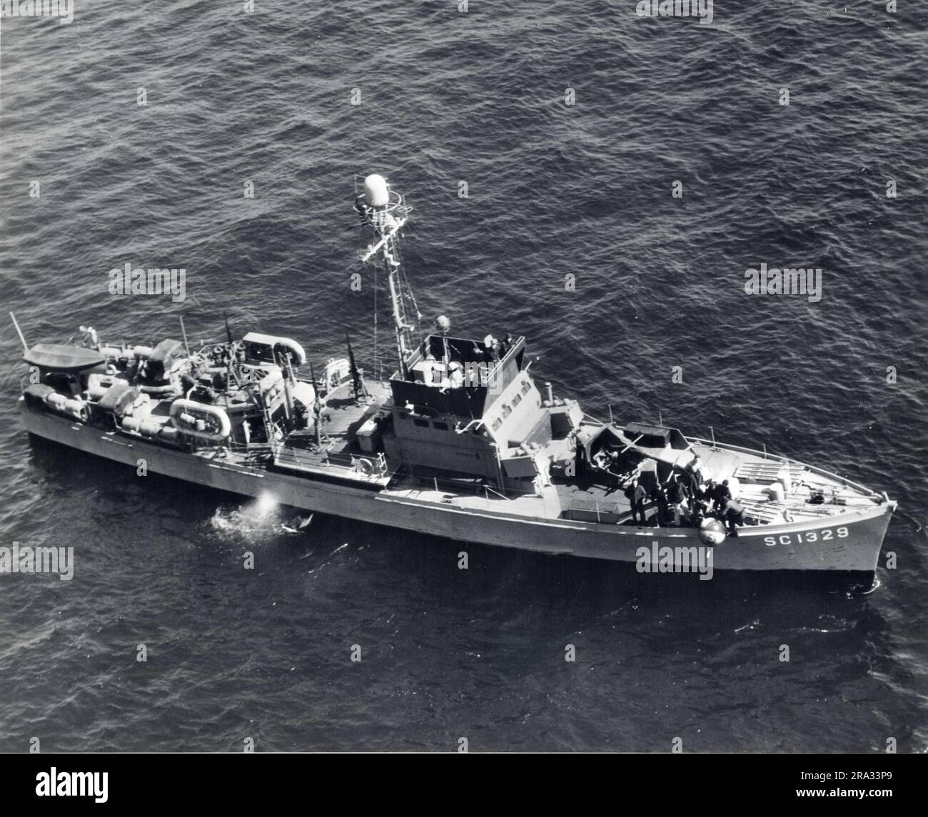 USS SC-1329. This photo shows the submarine chaser 1329 in 1944.. 1944 ...