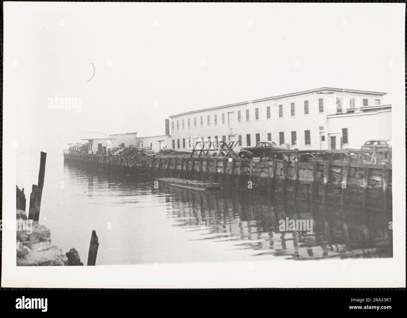 Building on Maine State Pier, Portland, Maine. 1939 - 1947 Stock Photo ...