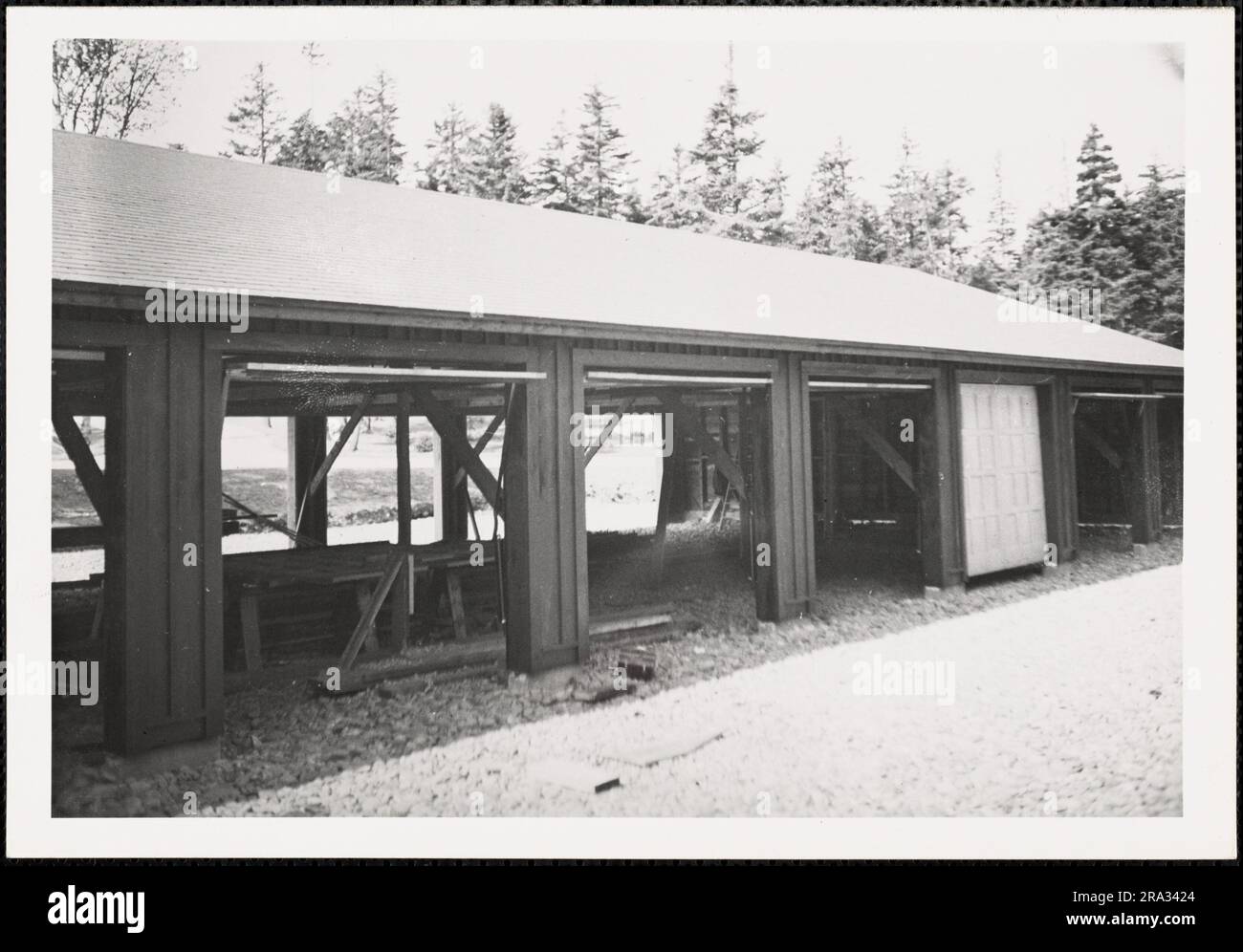 Car Park, Naval Security Group Activity, Winter Harbor, Maine. 1939 ...