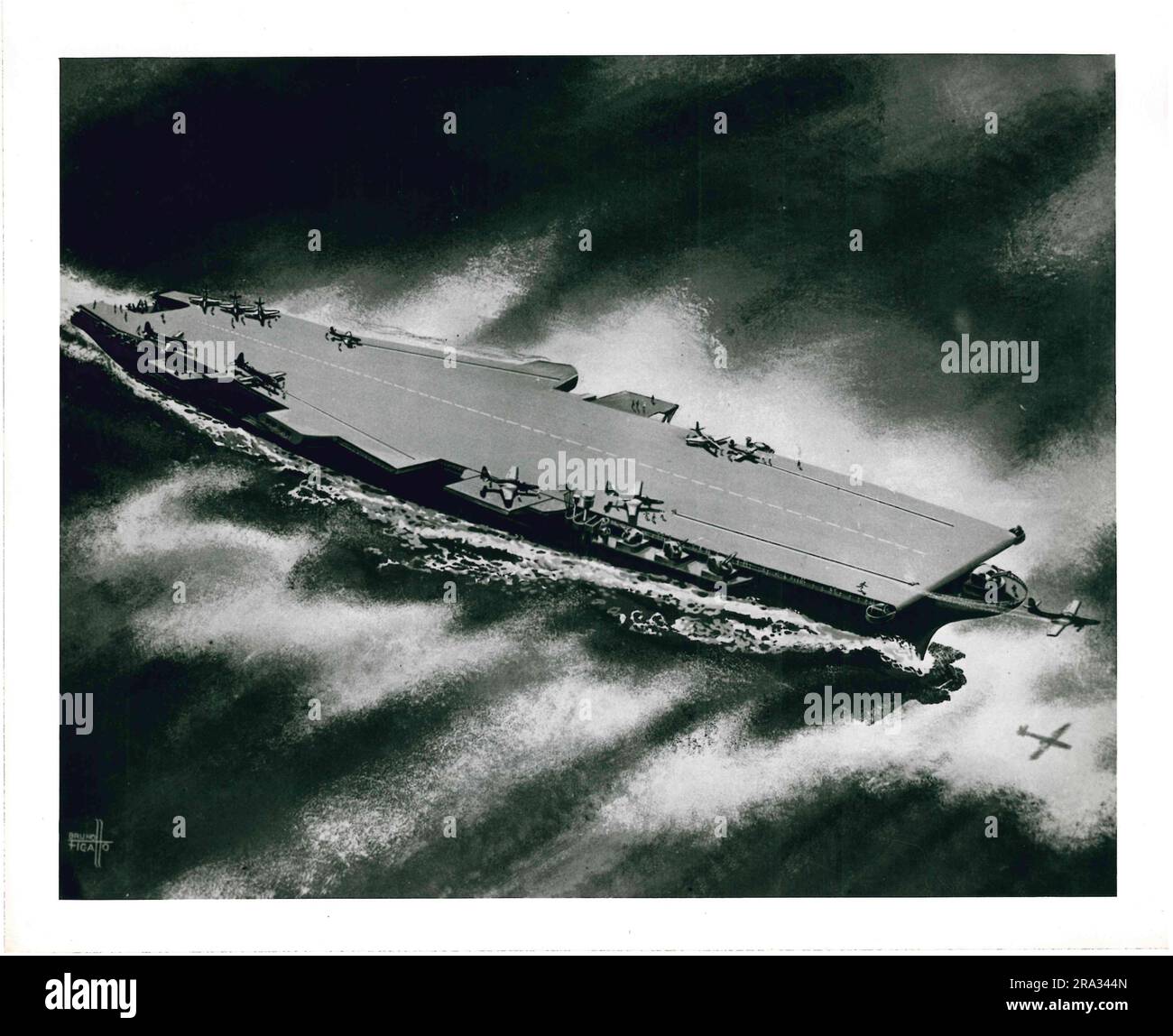 Photograph of "Artist's Drawing of Authorized New Navy Carrier Stock ...