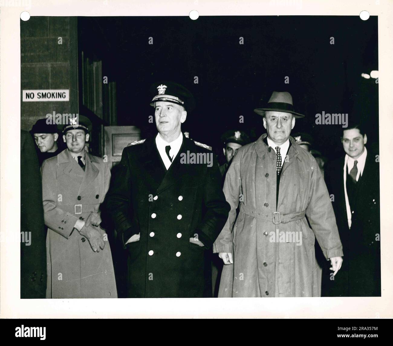 Photograph of Admiral Ernest J. King in a Group of People Stock Photo - Alamy