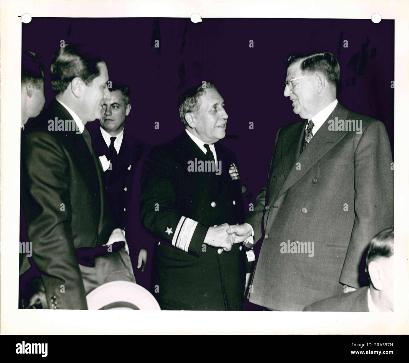 Photograph of Man in Military Uniform Shaking Hands with Chicago Mayor ...