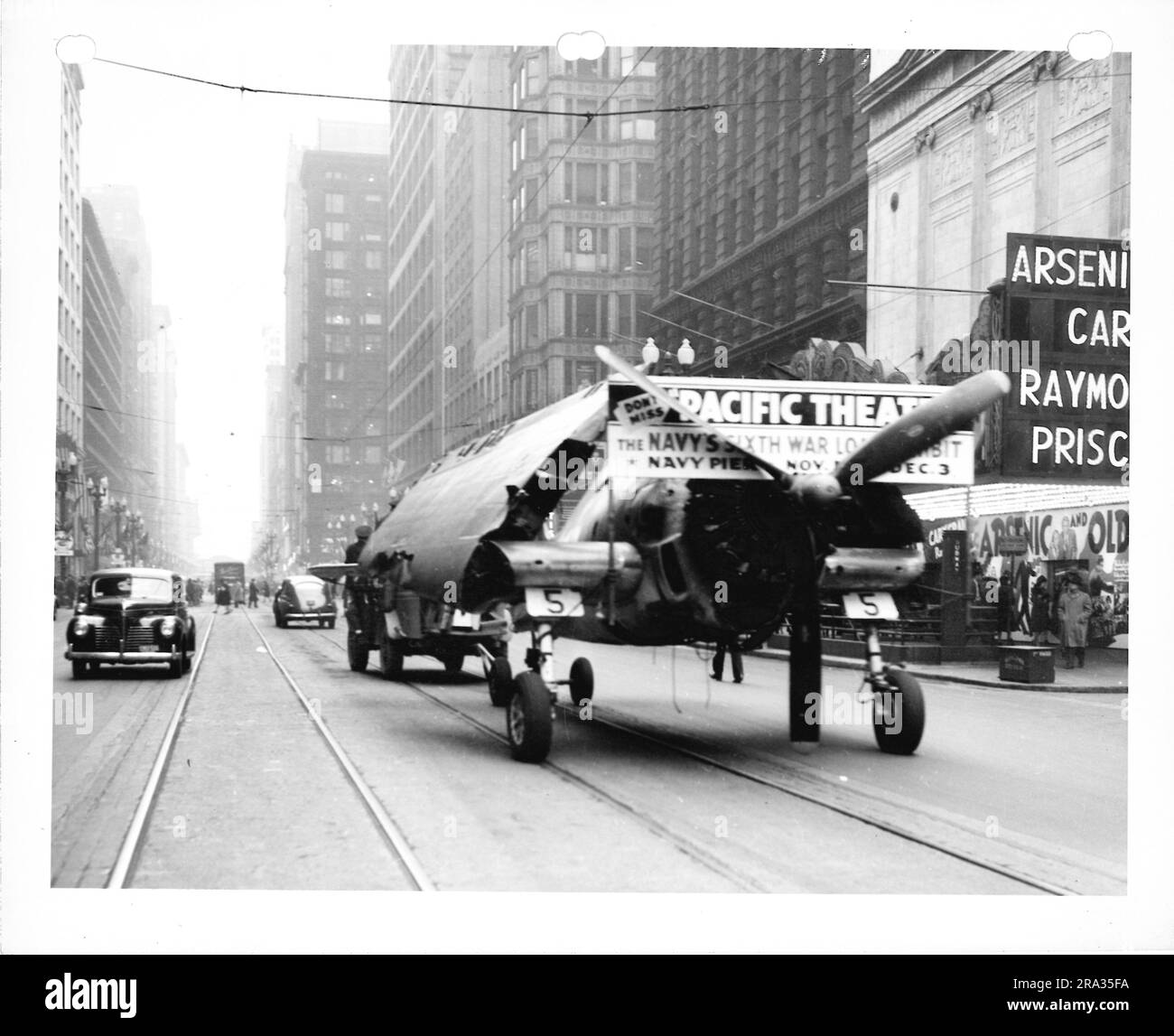 Photograph of Profile of Airplane on Street Displaying Exhibit ...