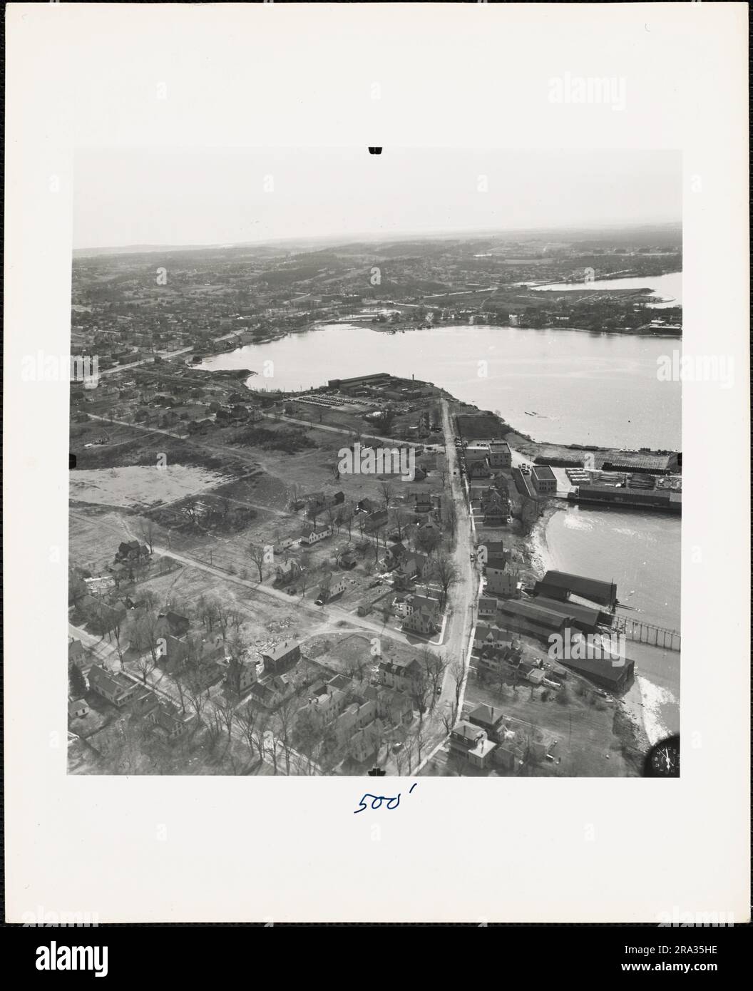 Aerial View of Naval Net Depot and Coast Guard Station, Portland, Maine ...