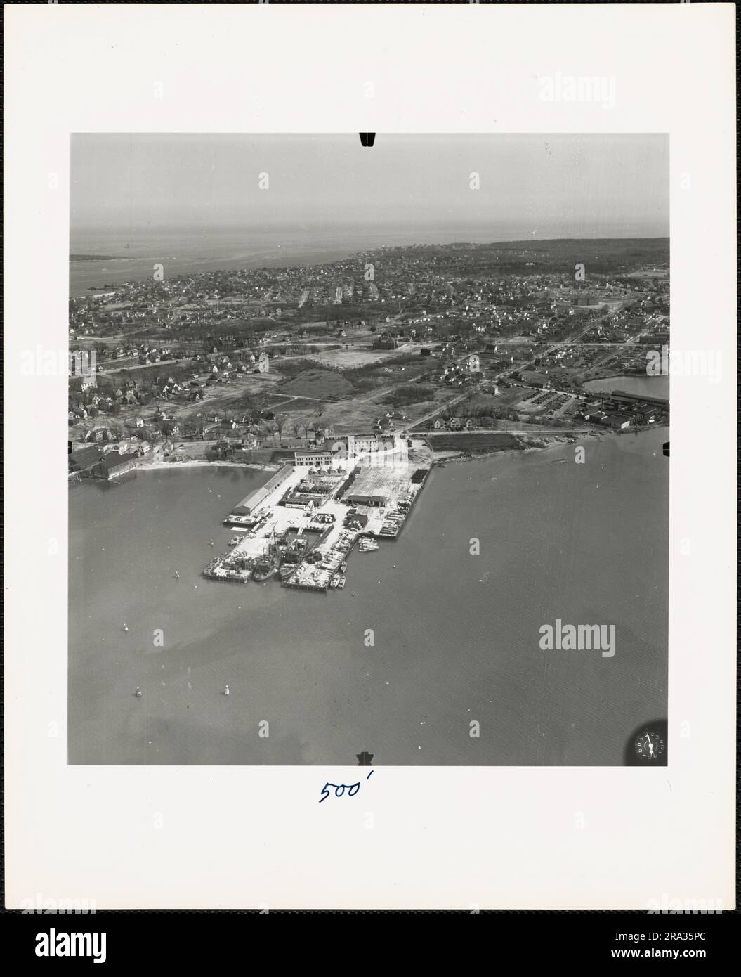 Aerial View of Naval Net Depot and Coast Guard Station, Portland, Maine ...