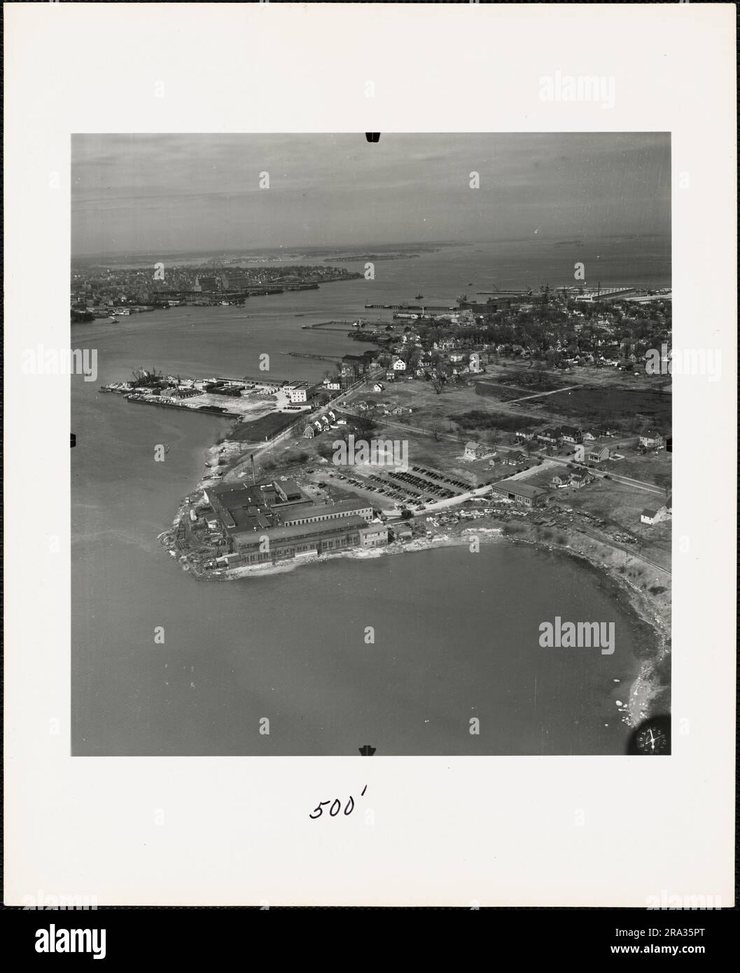 Aerial View of Naval Net Depot and Coast Guard Station, Portland, Maine ...