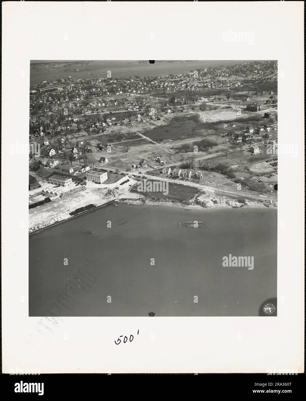 Aerial View of Naval Net Depot and Coast Guard Station, Portland, Maine ...