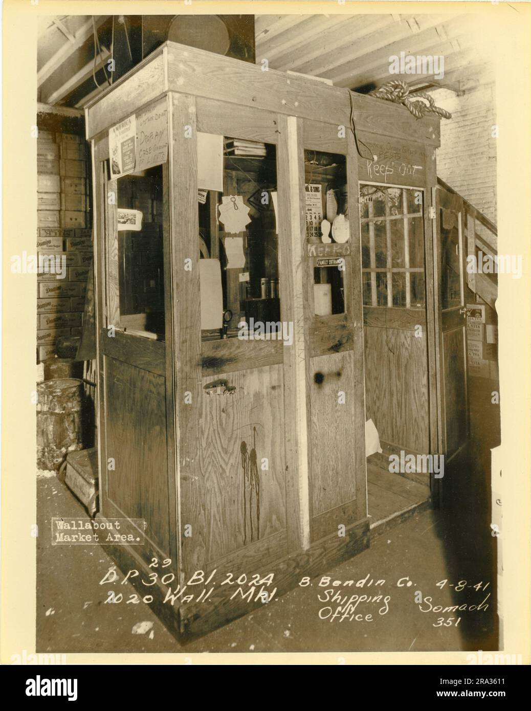 Photograph of interior of Bl. 2024, 1020 Wall. Mkt., B. Bendin Co ...