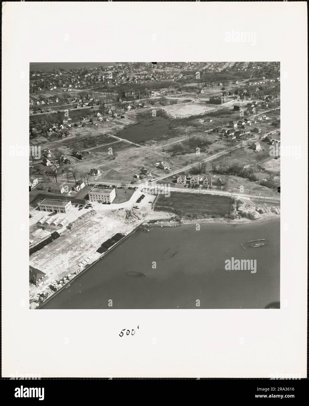Aerial View of Naval Net Depot and Coast Guard Station, Portland, Maine ...