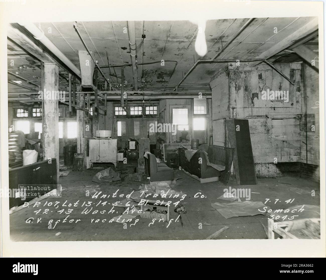 Photograph of interior of lots 5-6-13-14, Bl. 2124, 42-43 Wash. Ave ...