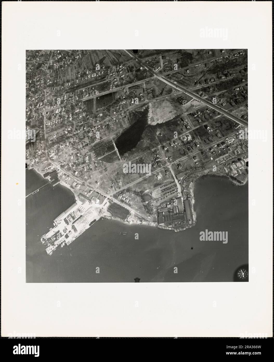 Aerial View of Naval Net Depot and Coast Guard Station, Portland, Maine ...