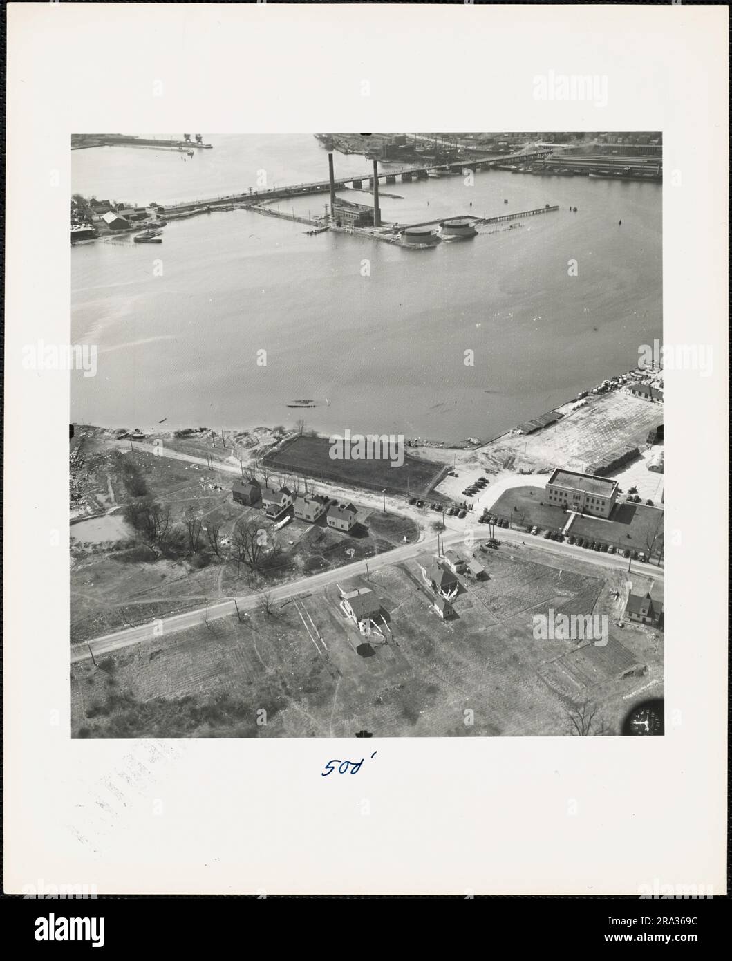 Aerial View of Naval Net Depot and Coast Guard Station, Portland, Maine ...