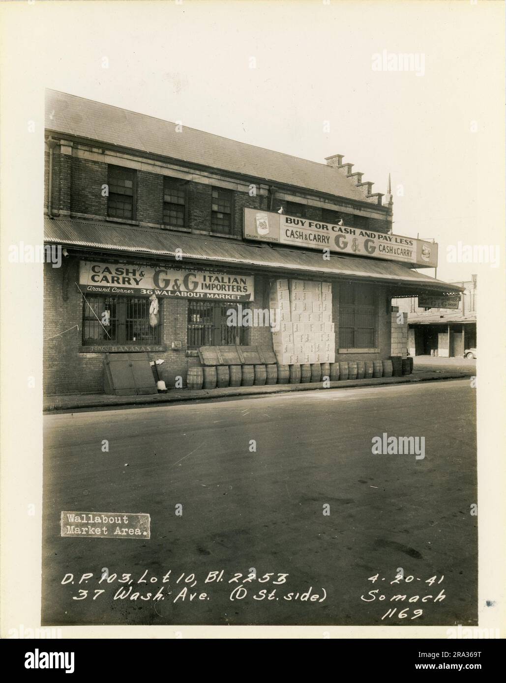 Photograph of exterior of lot 10, Bl. 2253, 37 Wash. Ave. (D St side ...