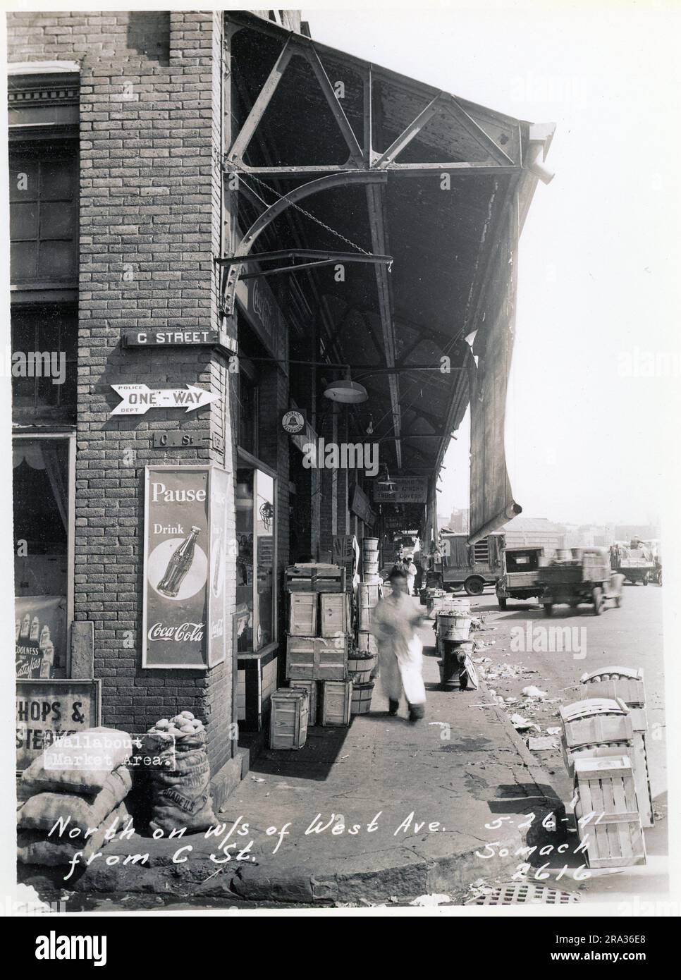 Photograph of exterior Wallabout Market, North on w/s of West Ave. from ...