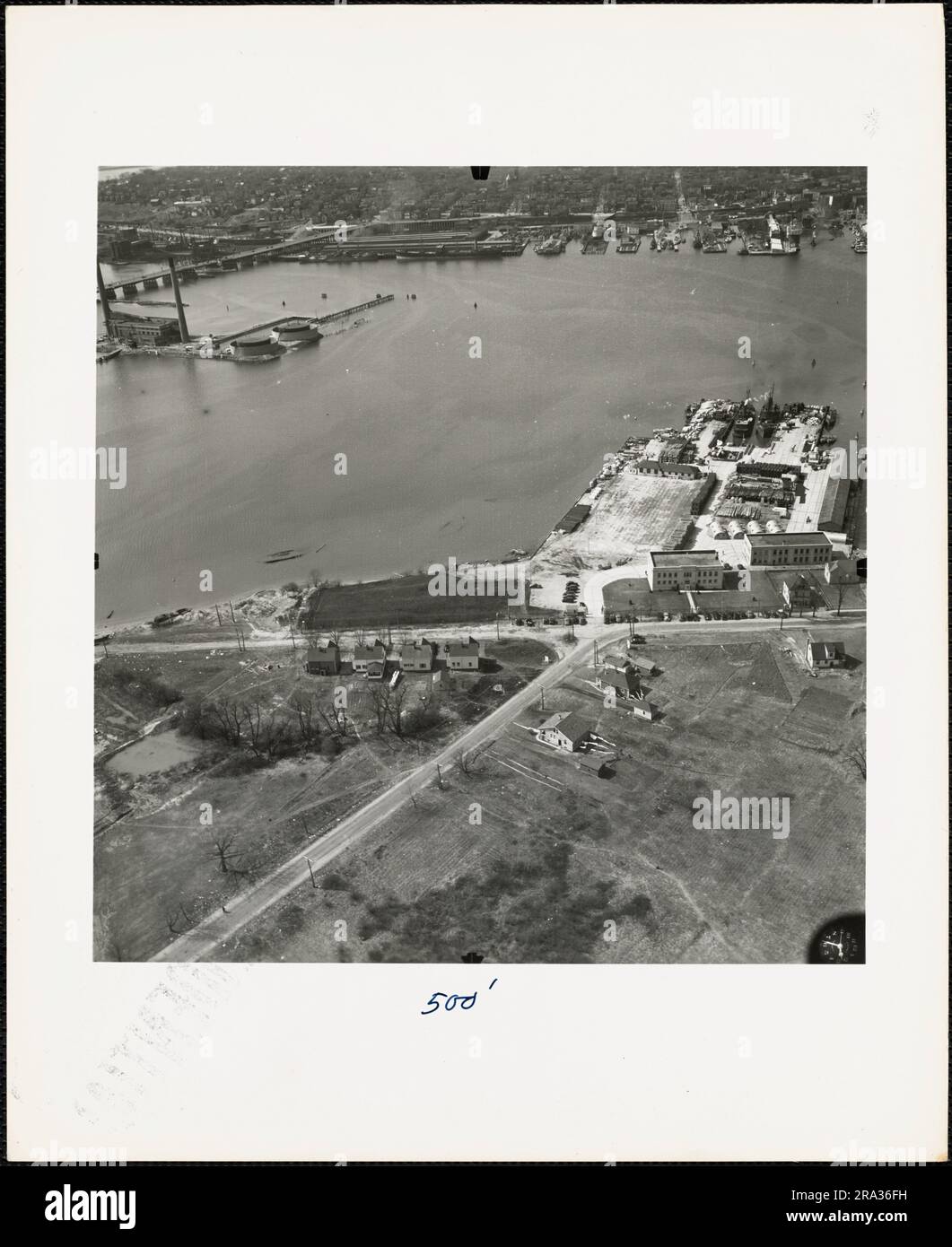 Aerial View of Naval Net Depot and Coast Guard Station, Portland, Maine ...