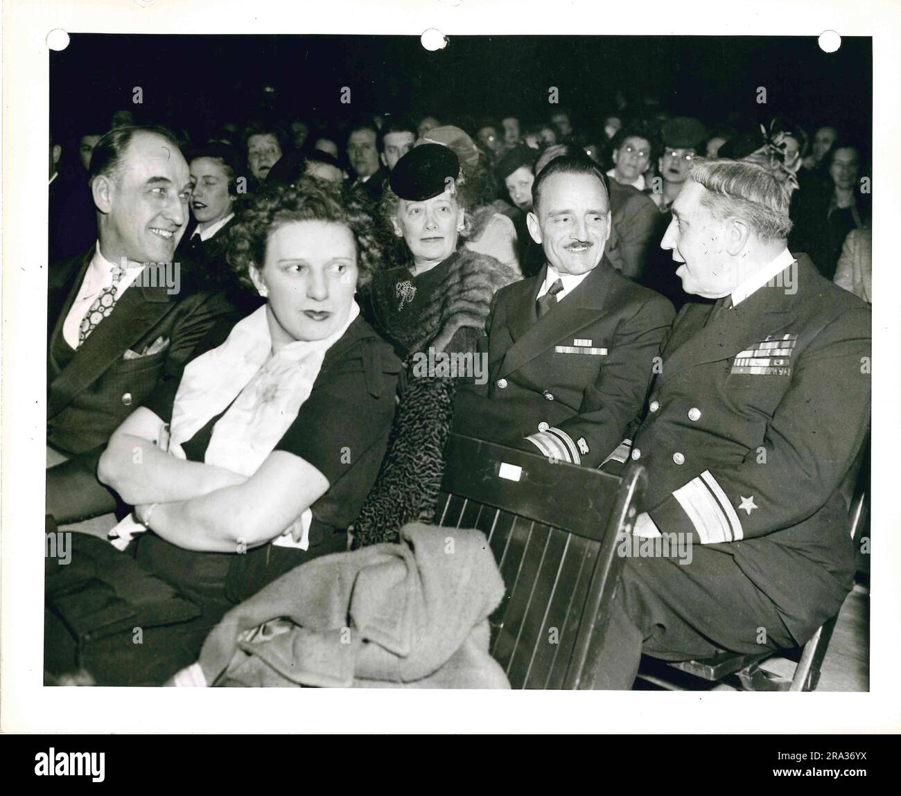Photograph of Members of Military and Civilians Seated in an Audience ...