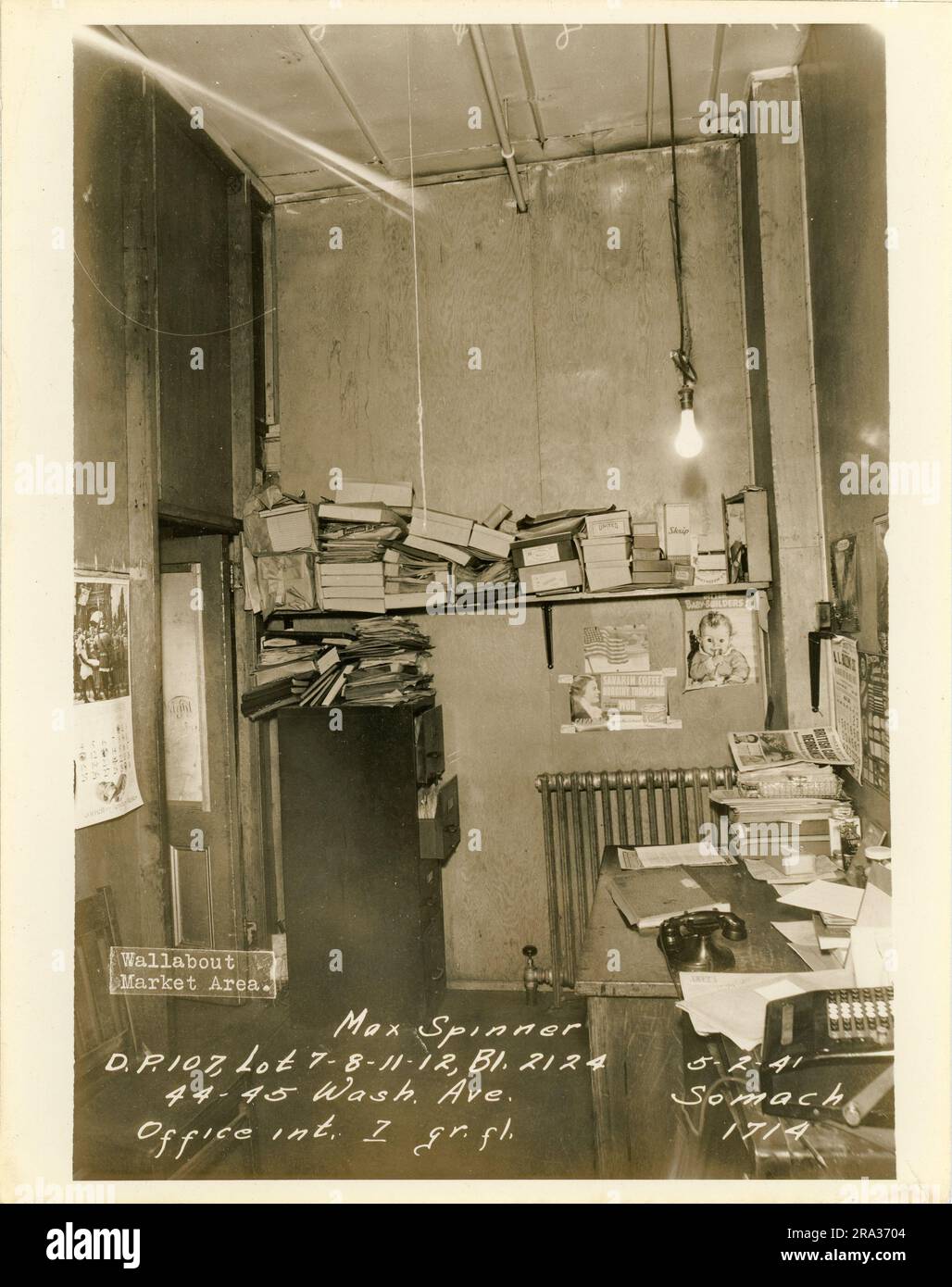 Photograph of interior of lots 7-8-11-12, Bl. 2124, 44-45 Wash. Ave ...