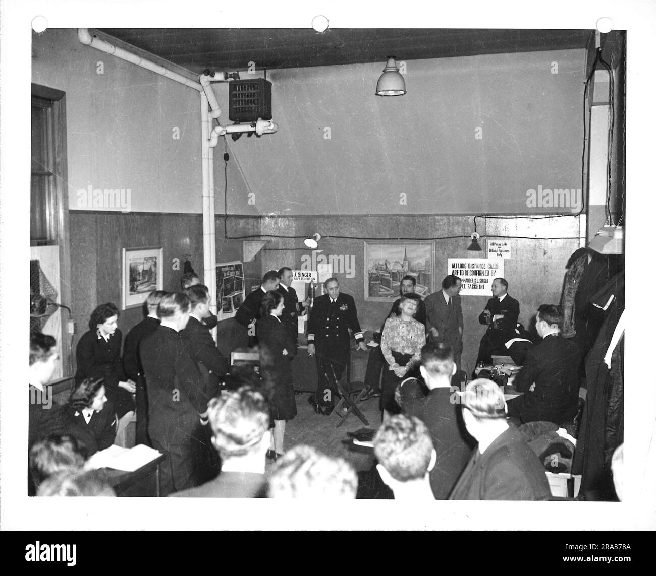 Photograph of Gathering of Military and Civilians Stock Photo - Alamy