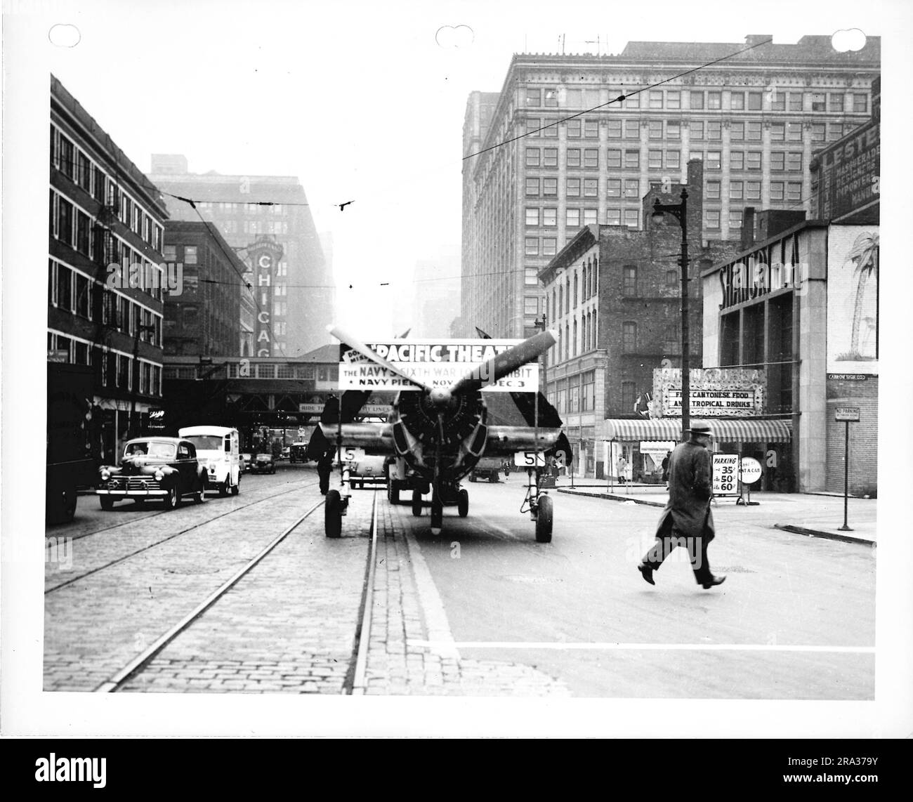 Airplane on street Black and White Stock Photos & Images - Alamy