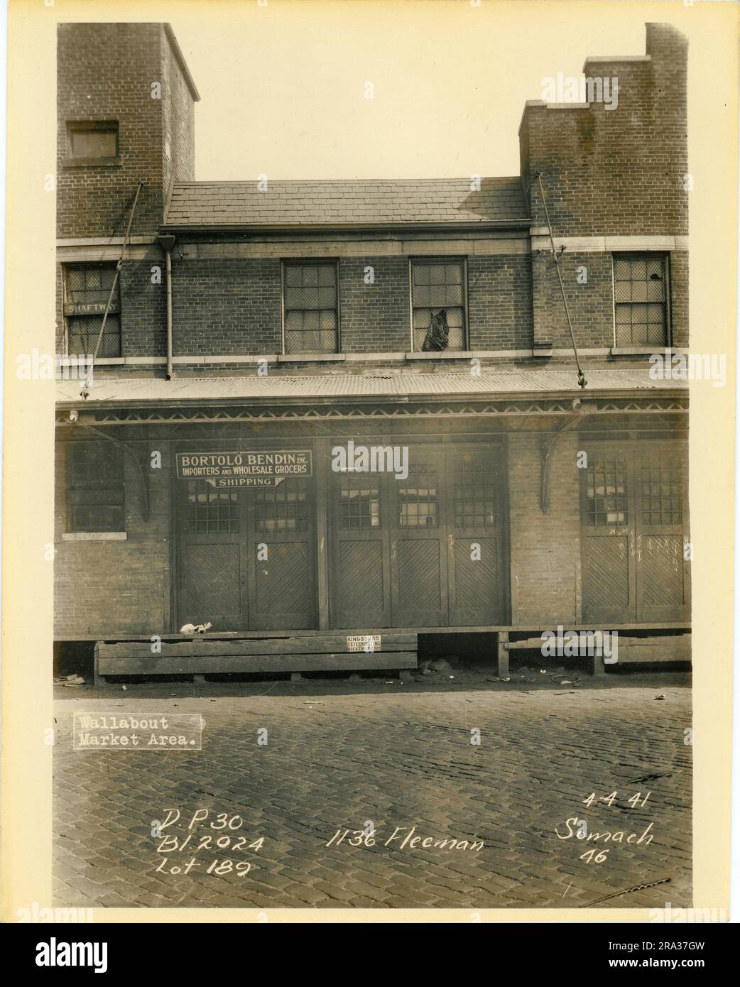 Photograph of exterior of lot 189, Bl. 2024, 1136 Fleeman. Depicts ...